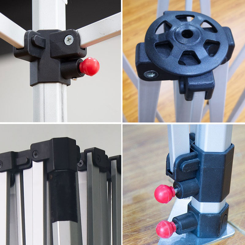 20' Custom Canopy - with Double-Sided Backwall, Double-Sided Half Side ...